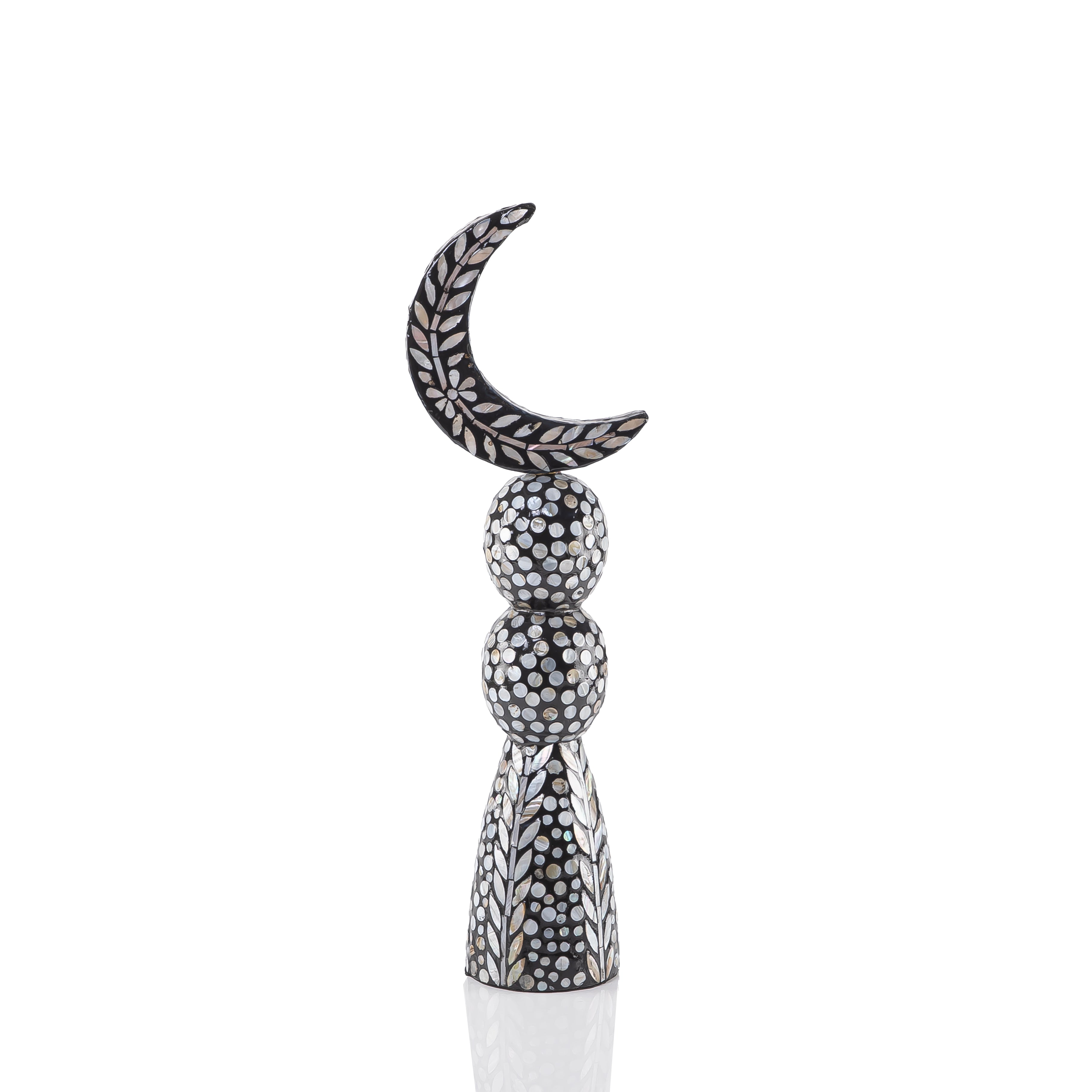 Medium crescent moon decoration stand - black – CASCADES