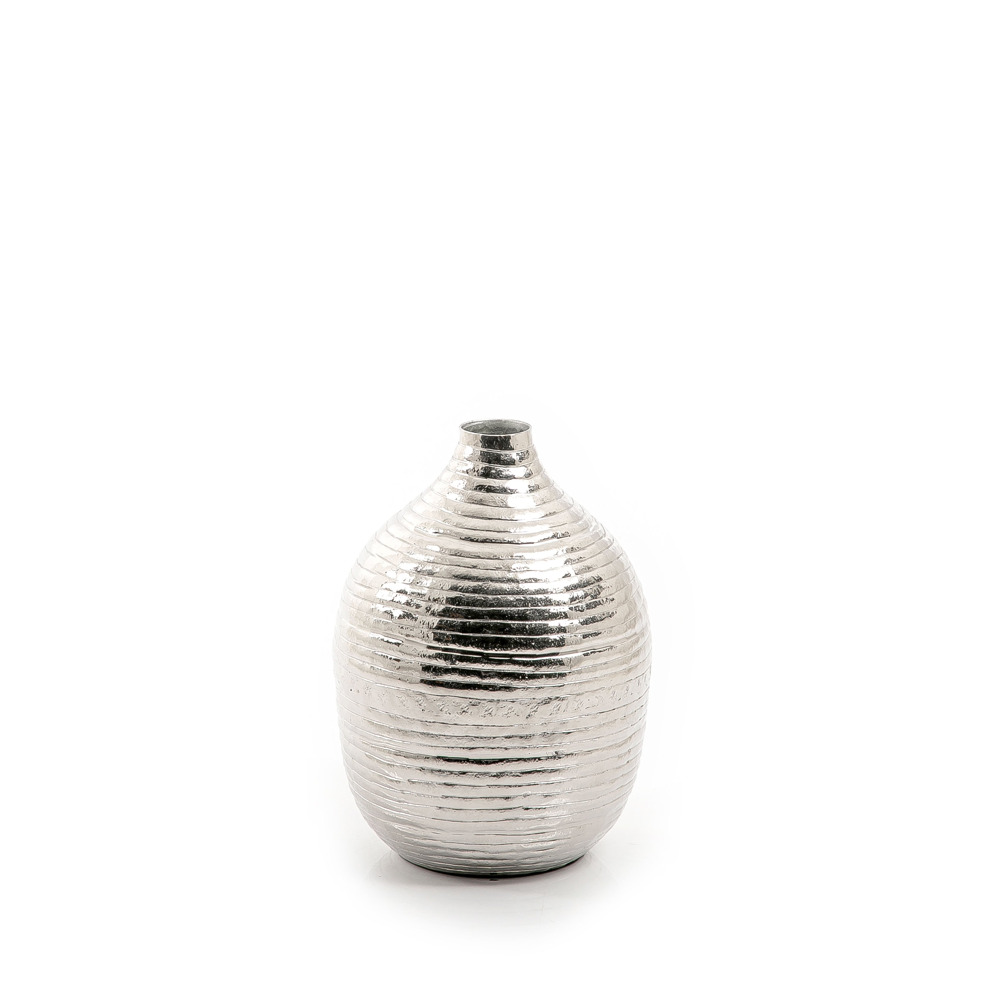 Silver Barrel Metal Vase &VerticalLine; Cascades Kuwait
