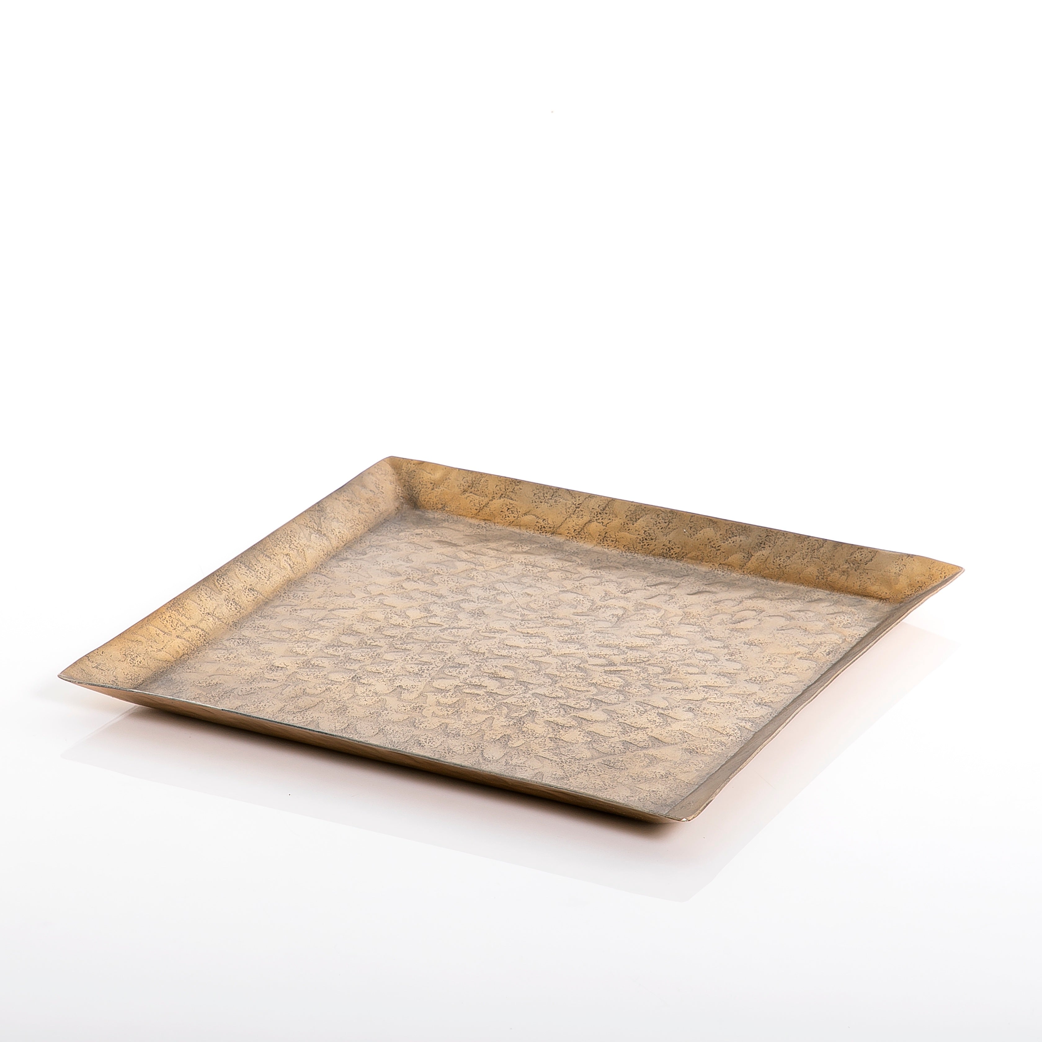 Golden rectangular metal tray – CASCADES